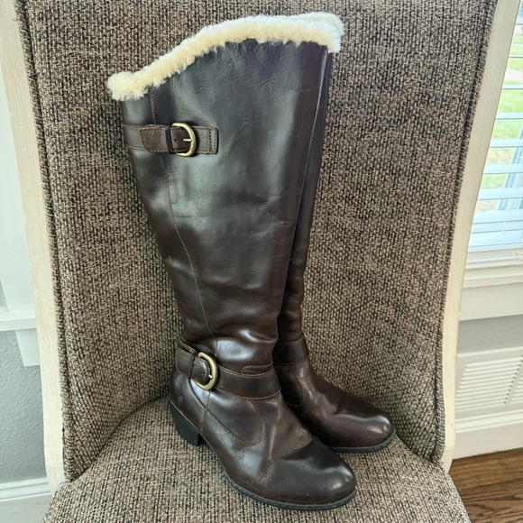 Born | Shoes | Born Gira Canoe Shearling Lined Riding Boots Size 8 2 ...